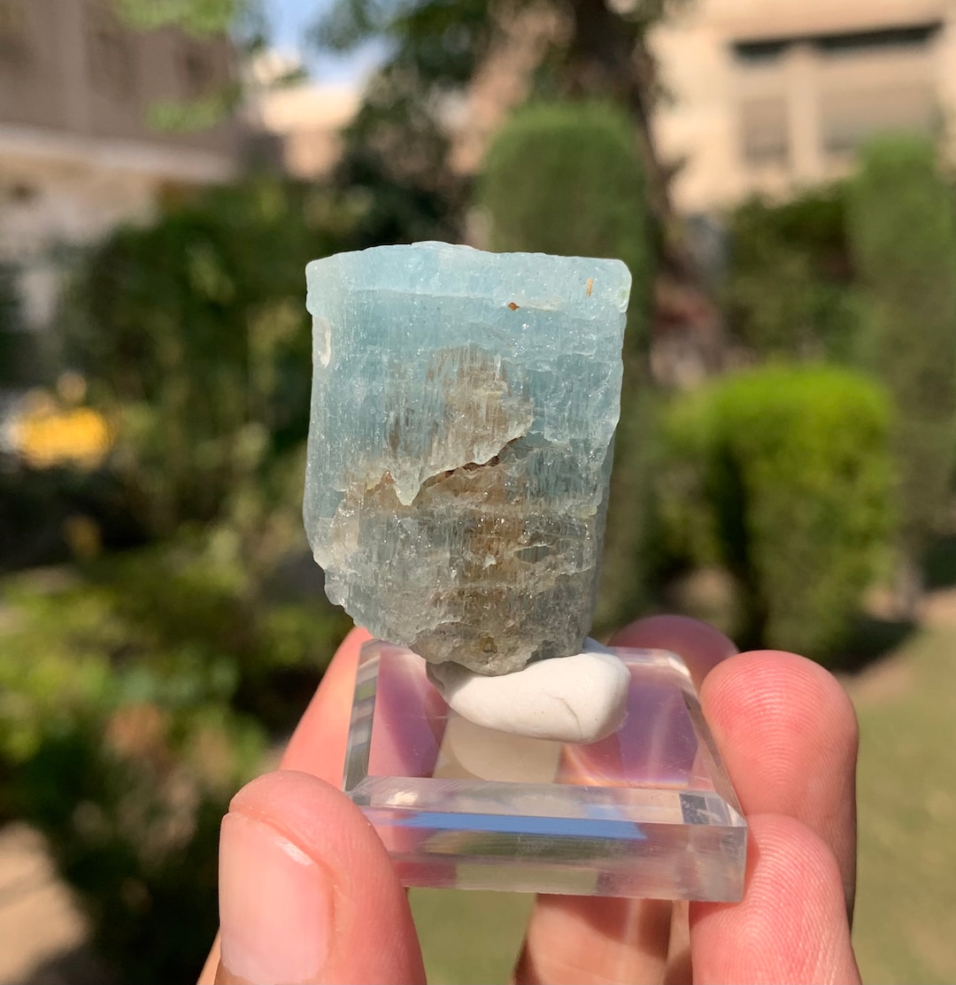 Gemmy Blue Aquamarine Crystal Specimen Terminated (S3) - Etsy