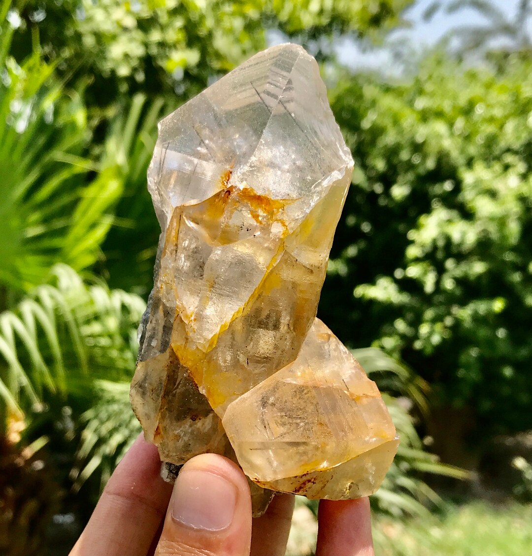 Natural Rutile Quartz Crystal / Elestial Quartz Crystal/ Clear Quartz ...