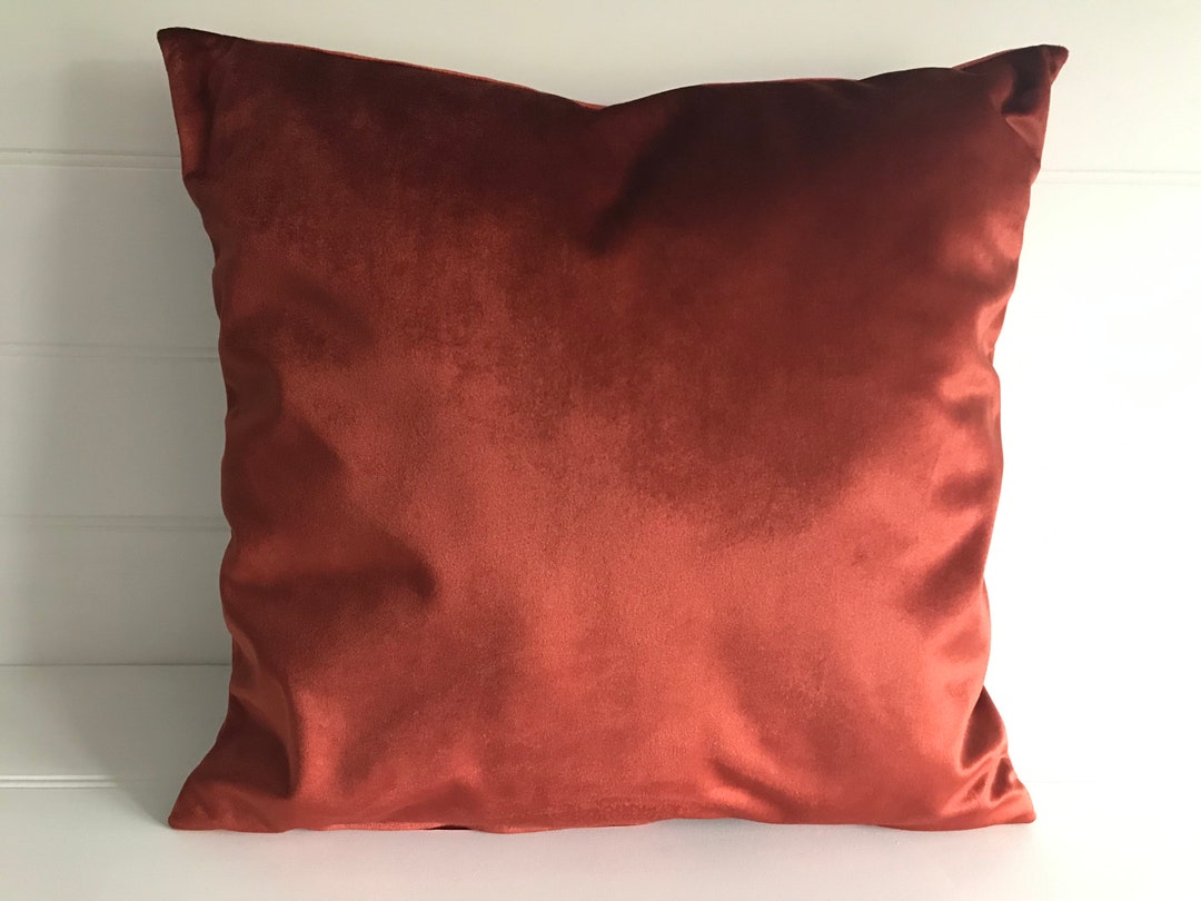 Soft Spiced Orange Velvet Cushion Made to Fit an 18” X 18” Cushion ...