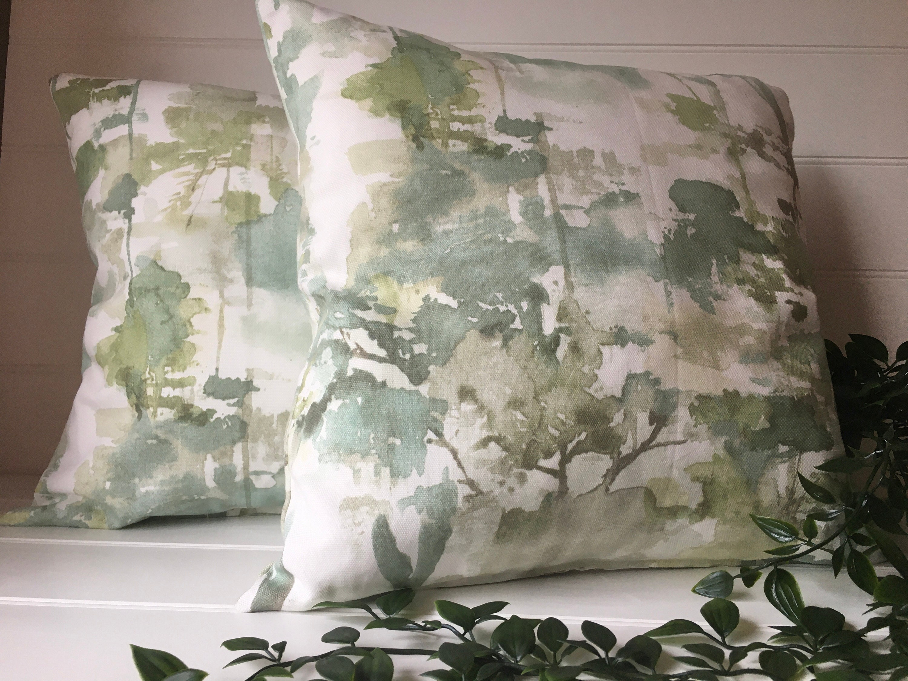 Green Tree Cushion Cover Spring Cushion Cover Natural - Etsy