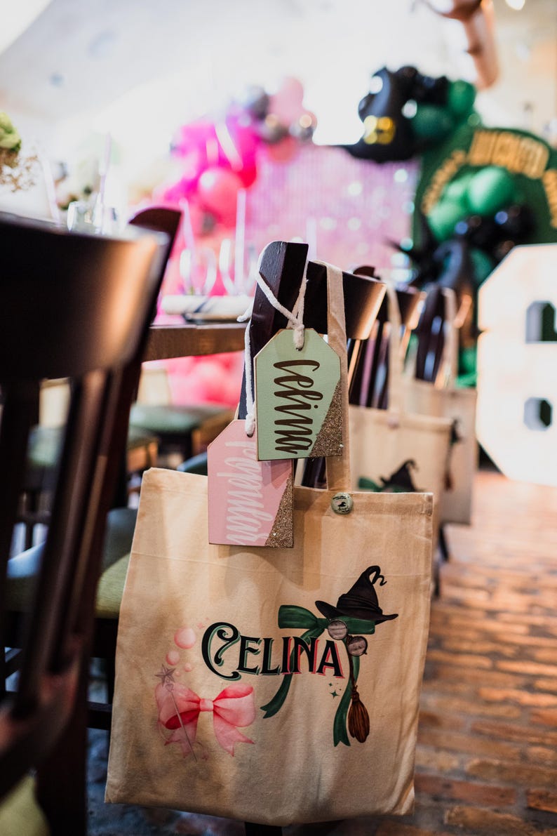 Wicked Party Favor Custom Canvas Tote Bag - Wicked Birthday Party Theme ...