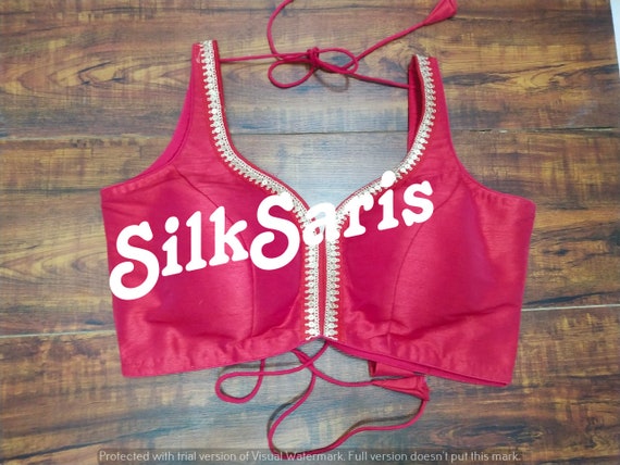 Sabyasachi Deep V Cut Blouse Designer Pattern Beautiful Saree - Etsy