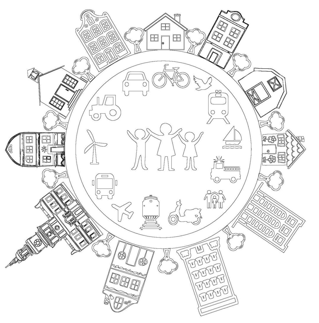 City Planning Coloring Sheet - Etsy