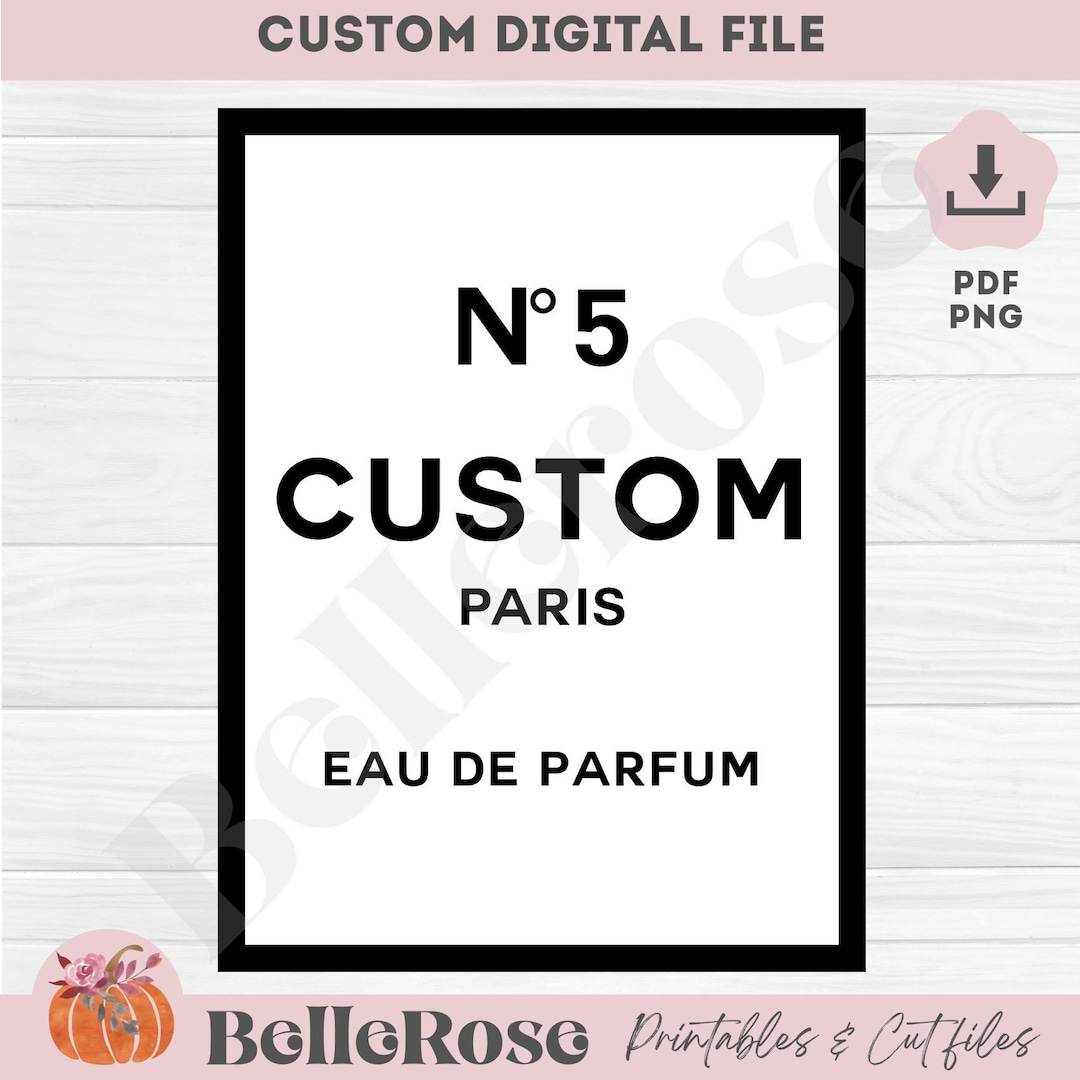 Custom Digital Designer Label Rectangle 8x10 Perfume Party Sticker ...