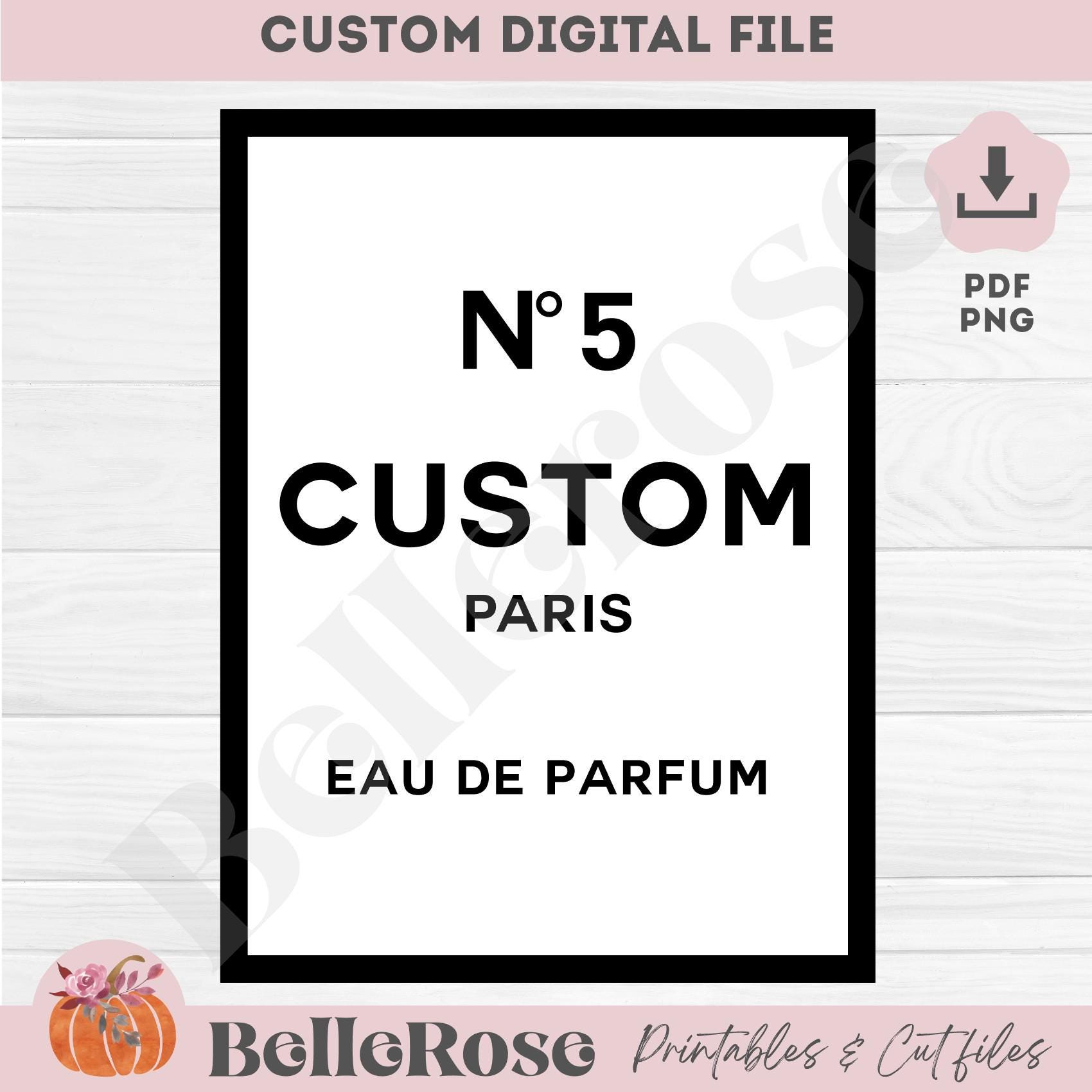 Custom Digital Designer Label Rectangle 8x10 Perfume Party Sticker ...