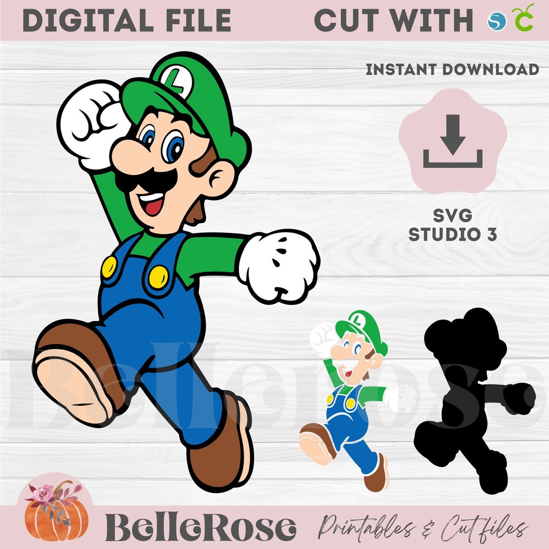 Luigi Layered Digital Cut File for Vinyl Decal Htv Transfer - SVG ...