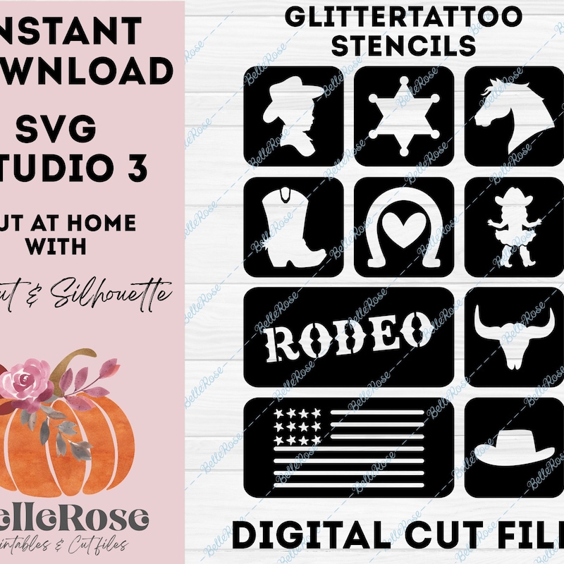 Horse Glitter Stencils - Etsy