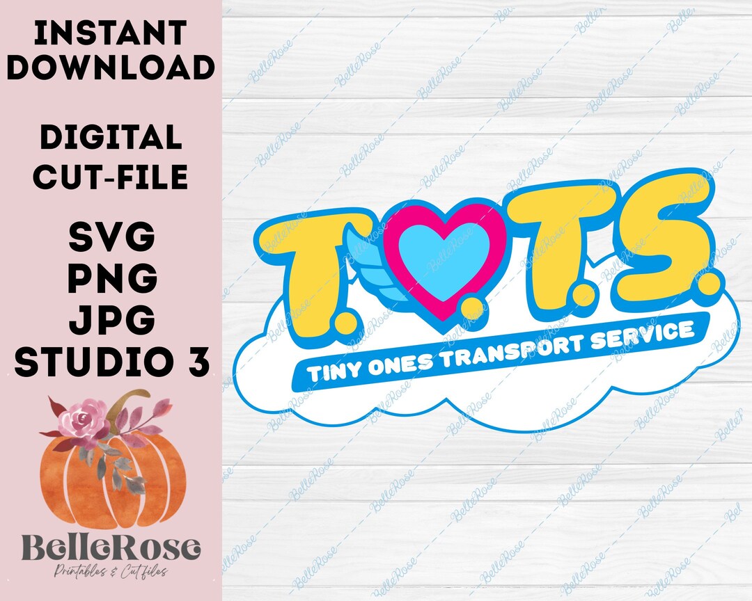 TOTS Inspired LOGO, Tiny Tots, Digital Cut File, Clipart, SVG, Png, Jpg ...