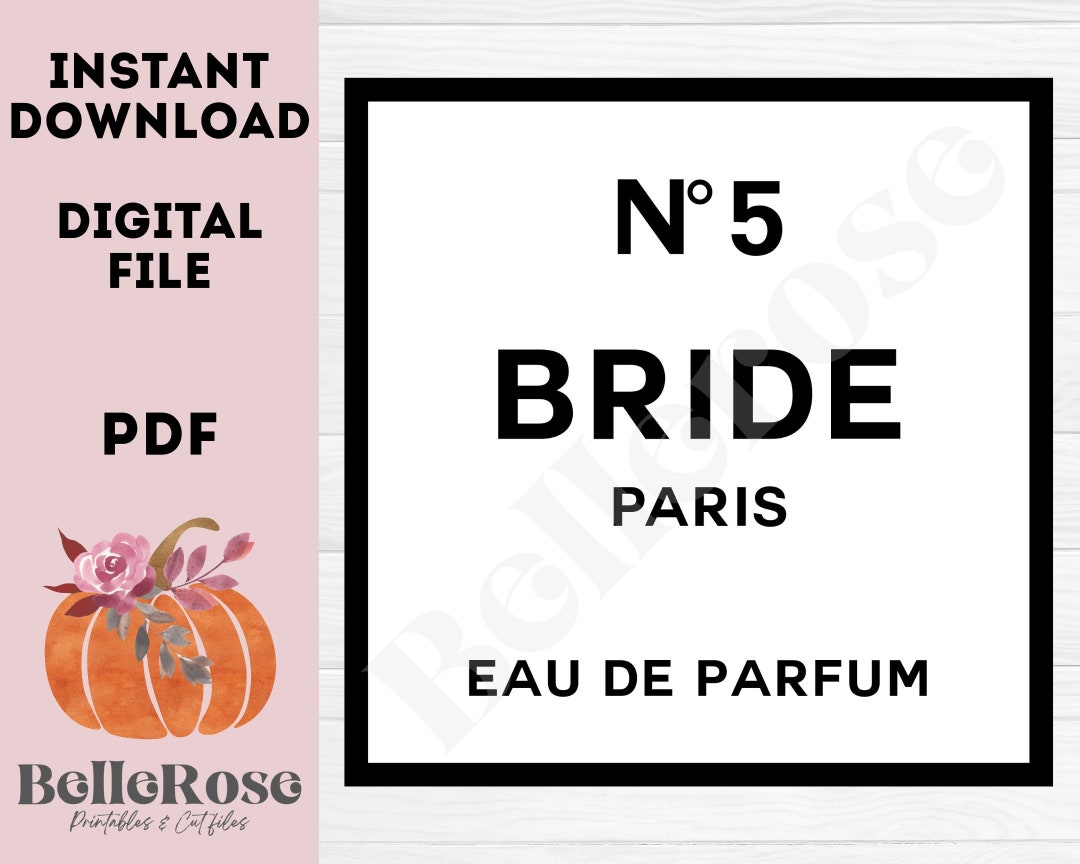 Digital Designer Label BRIDE Perfume Party Sticker Parfum Bottle PDF ...