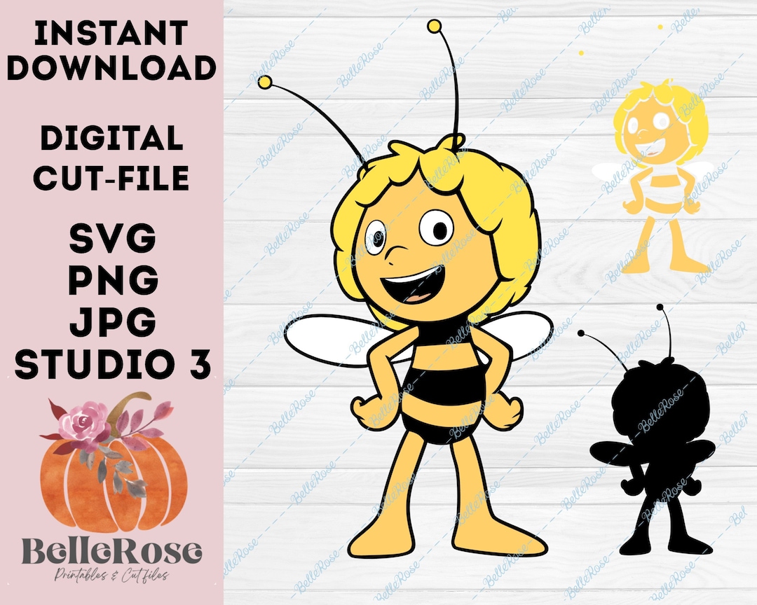Maya the Bee Maya Die Biene Maja De Bij Digital Cut File SVG PNG JPG ...