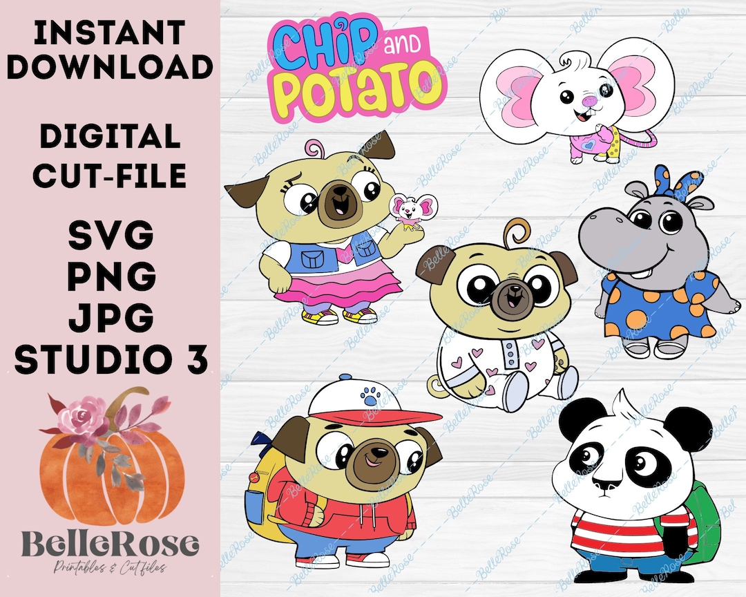 Chip and Potato SVG Bundle Digital Download Cut File Cricut Silhouette ...