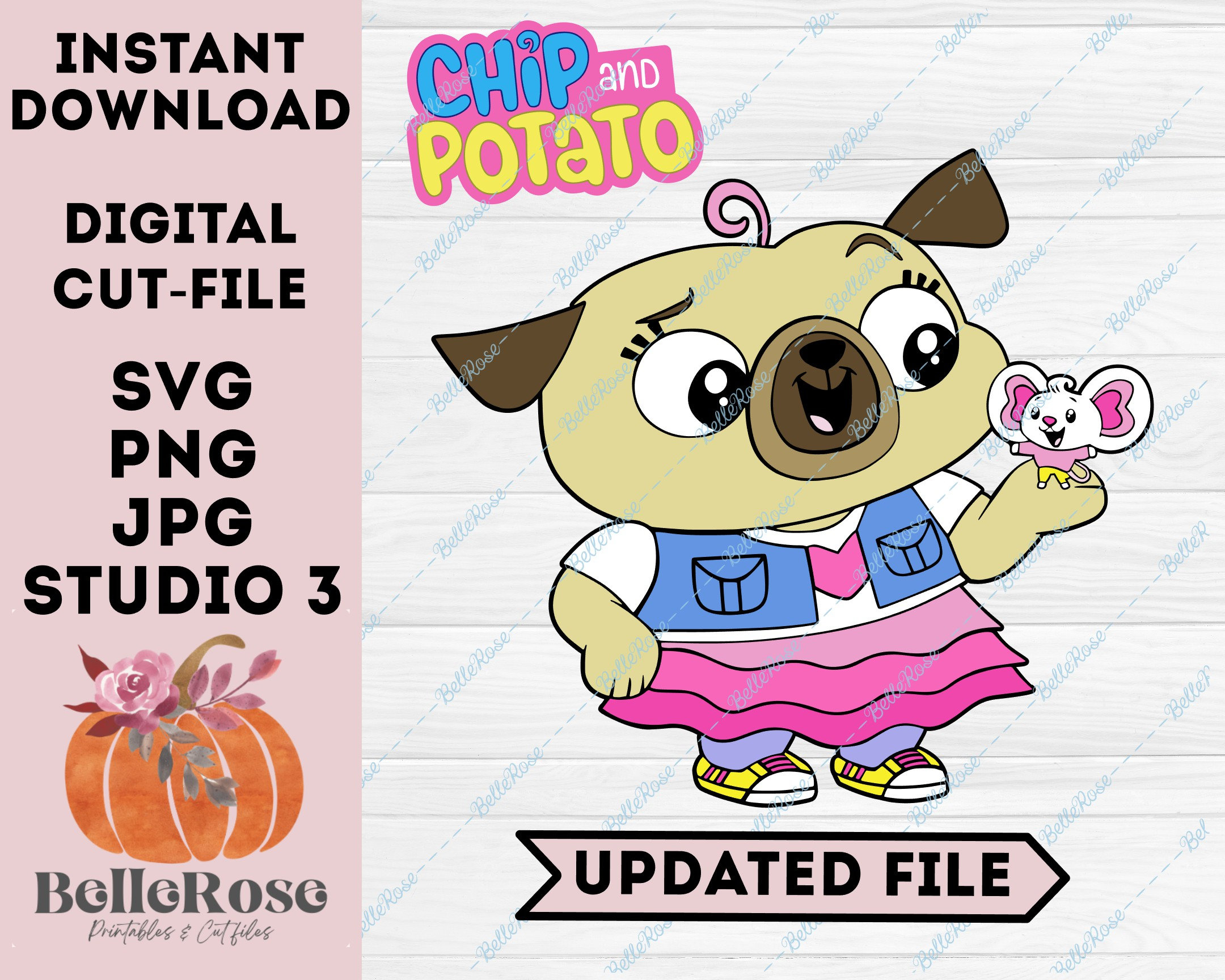 Chip En Pieper SVG Digitaal Snijbestand Cricut Silhouette Cameo Png Jpg ...