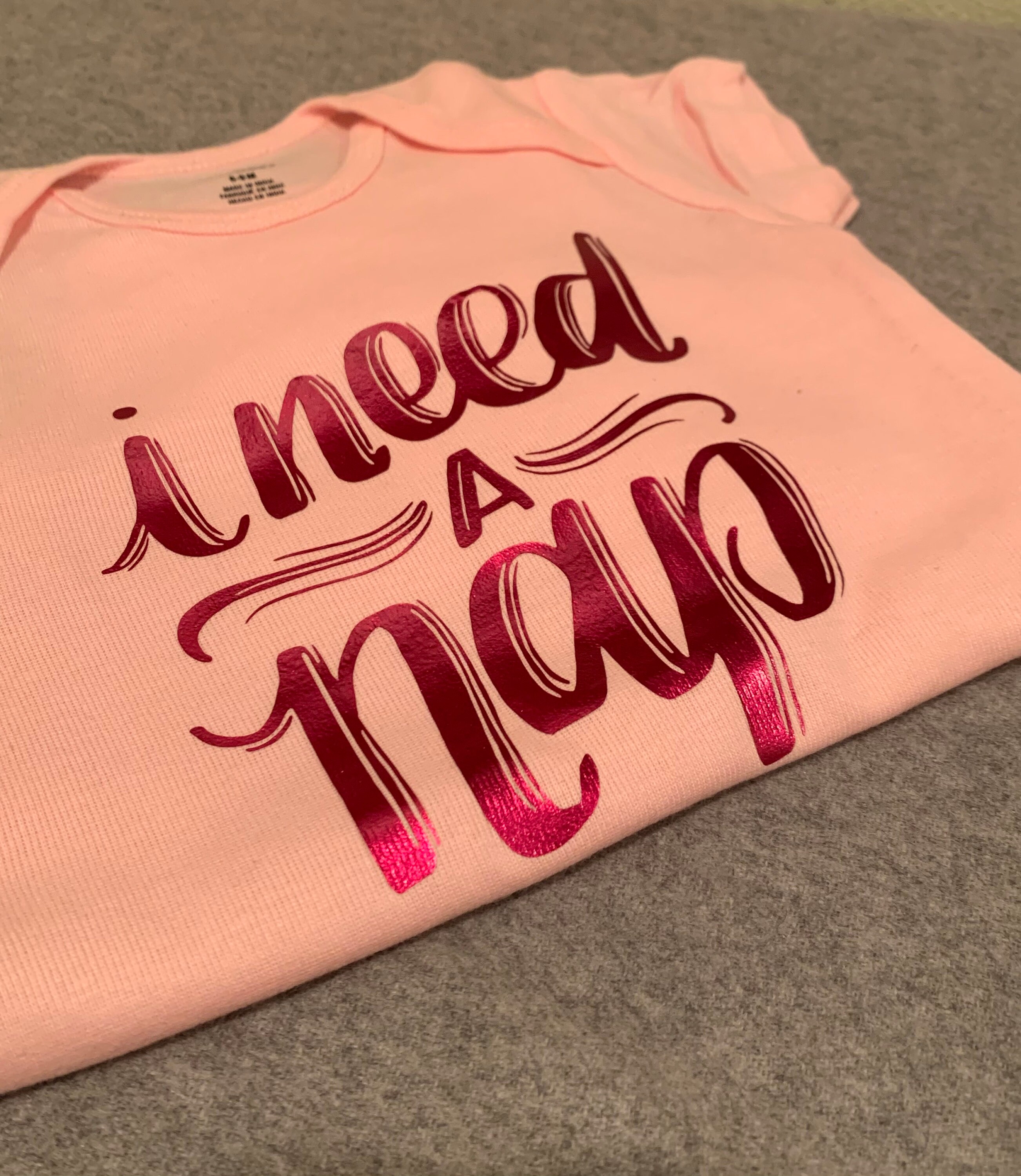 I Need A Nap Pink Baby Girl Onesie Size 6-9 Months | Etsy