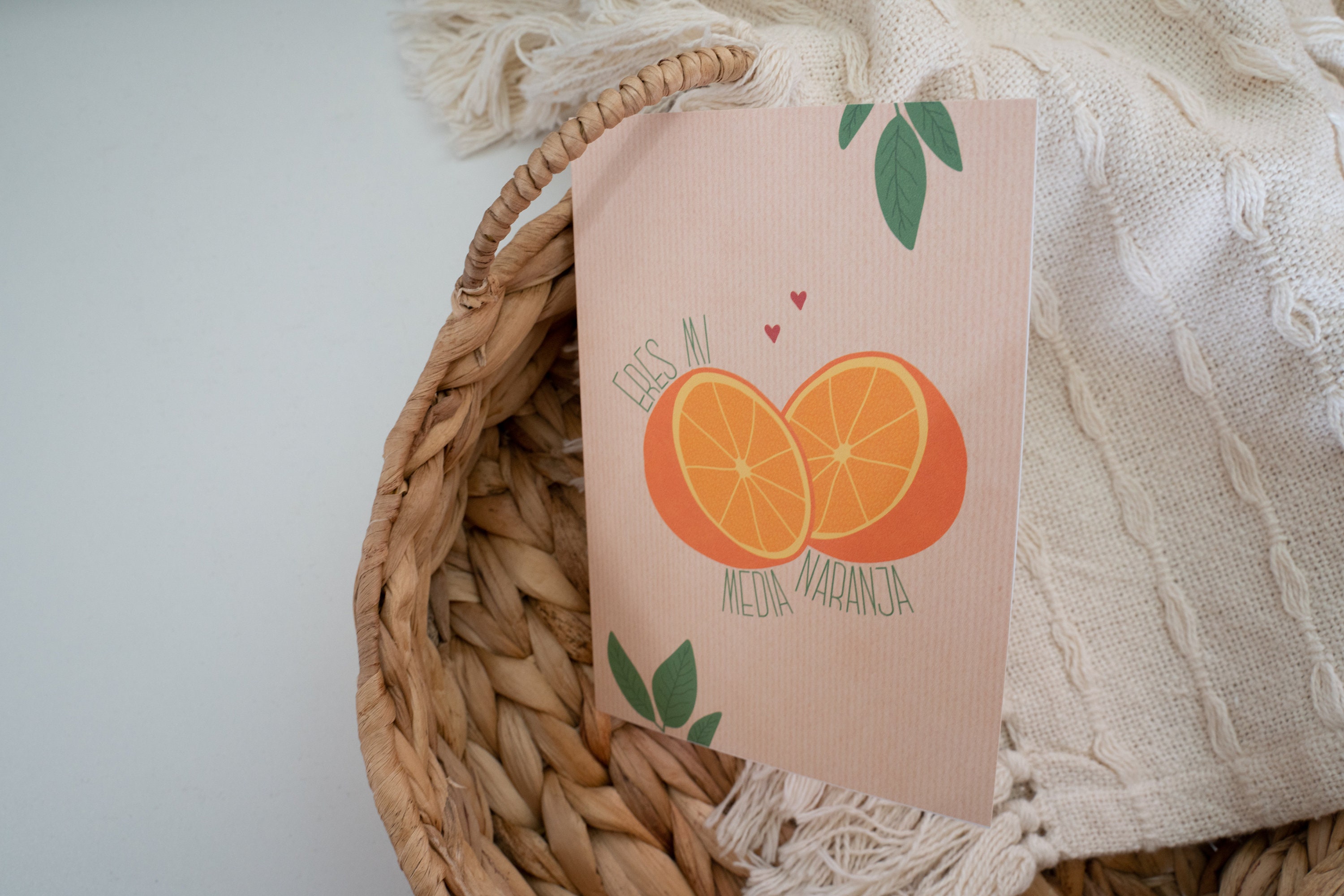 Mi Media Naranja Valentine's Day Card (spanish)| 5x7 Card With Kraft ...