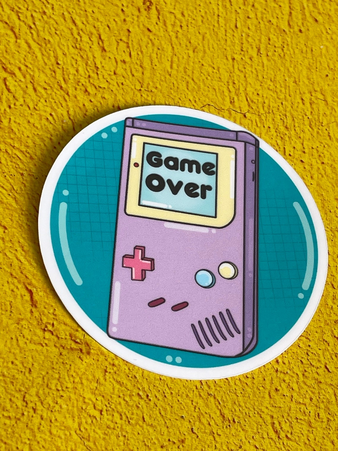 Game Over Cute Kawaii Gameboy Matte Vinyl Sticker Decal | Etsy