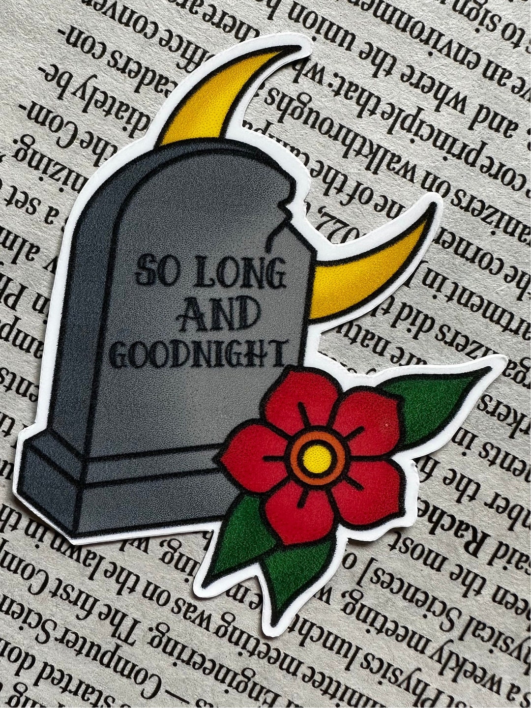So Long - MCR - Matte Vinyl Sticker - Decal for Laptops, Water Bottles ...