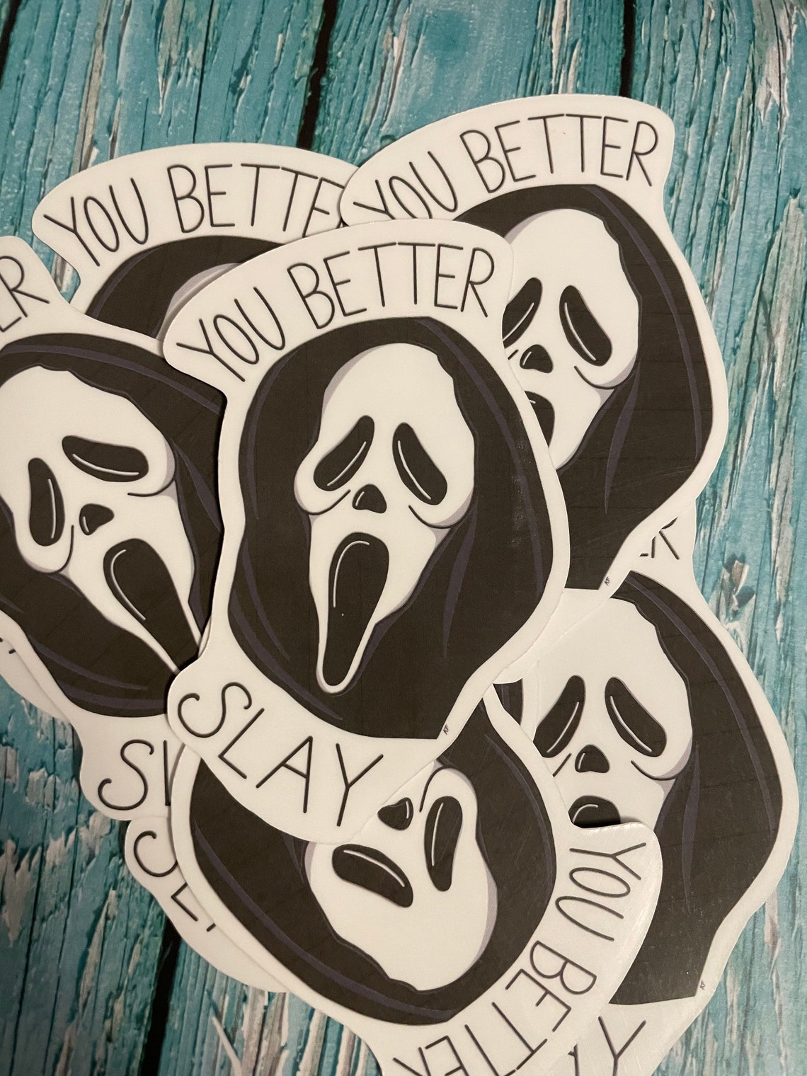 Ghostface - Matte Vinyl Sticker - Decal for Laptops, Water Bottles ...