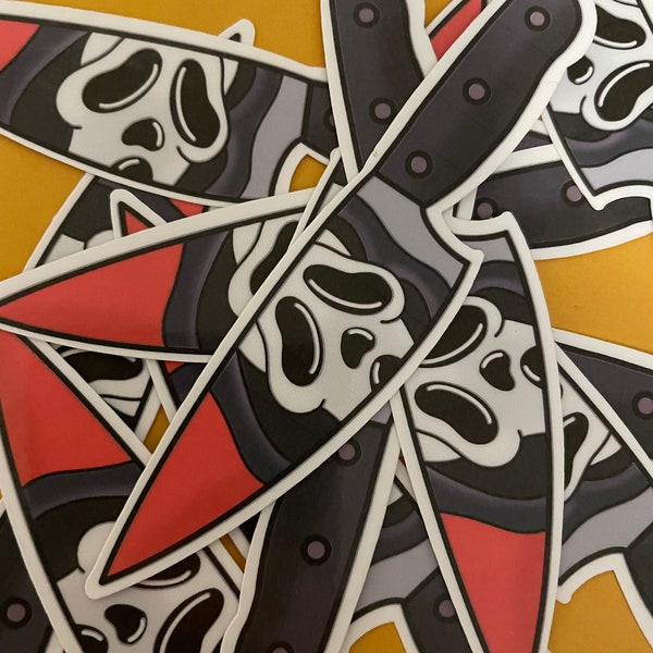Ghostface Knife Decal - Etsy