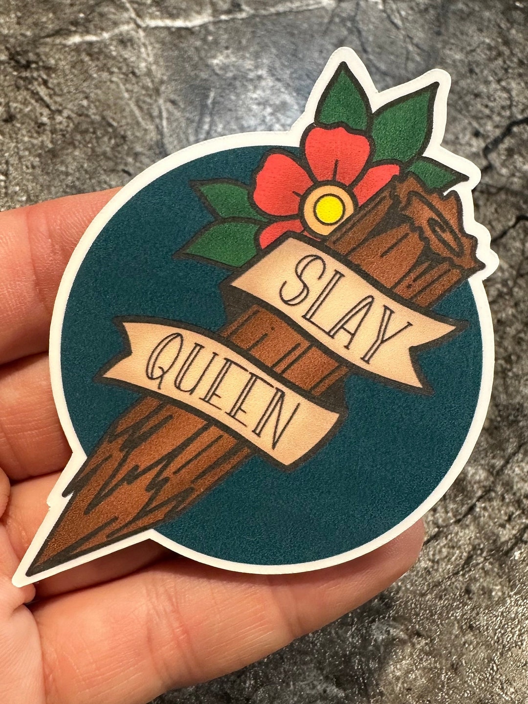 Slay Queen - Matte Vinyl Sticker - Buffy, Vampire Stickers - Etsy
