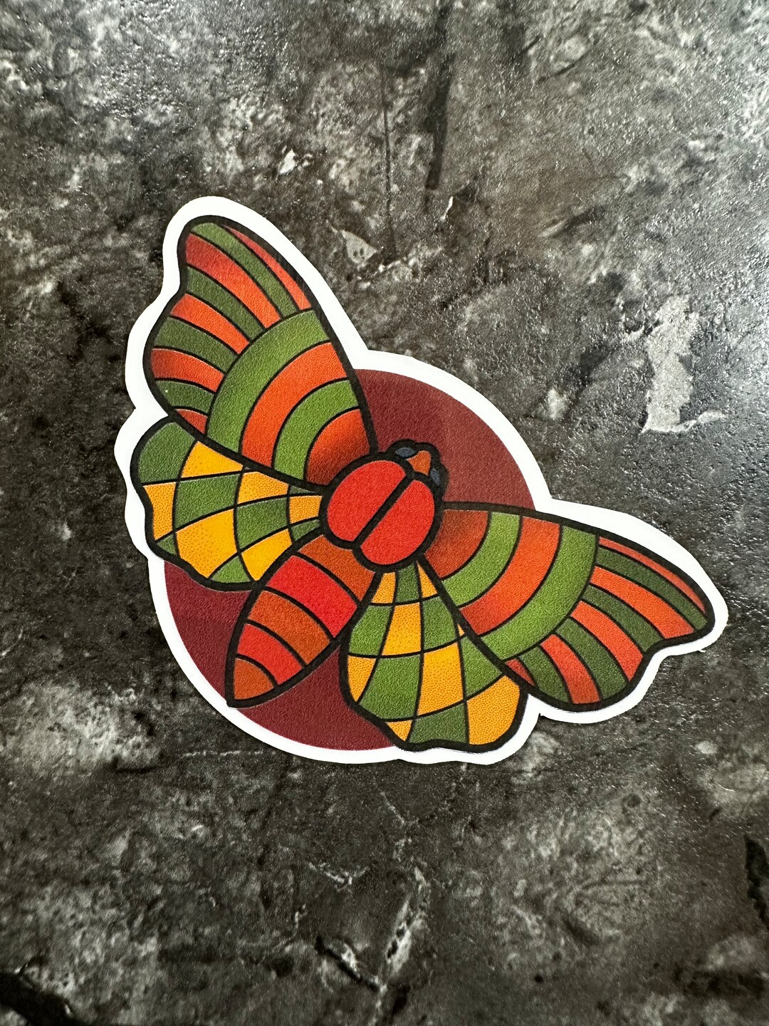 Moth - Traditional Tattoo Sticker - Matte Vinyl Sticker - Decal for ...