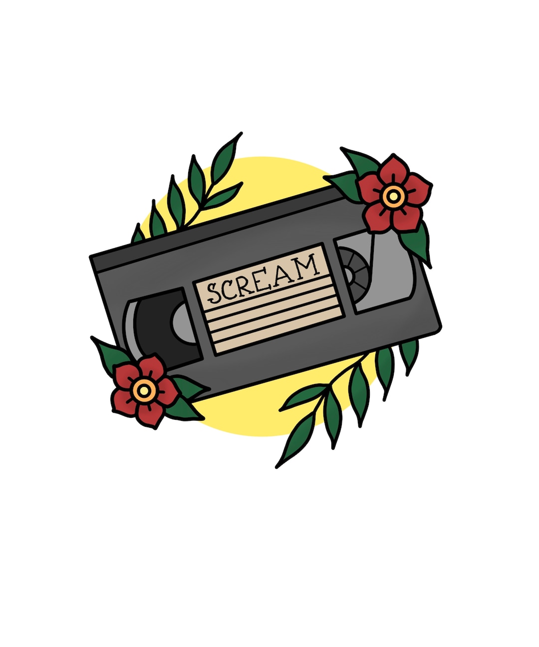 VHS - Scream Tattoo - Digital Print - Etsy