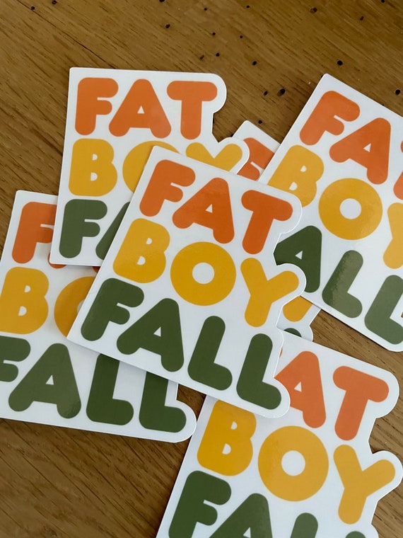 Fat Boy Fall Matte Vinyl Sticker Decal for Laptops Water | Etsy