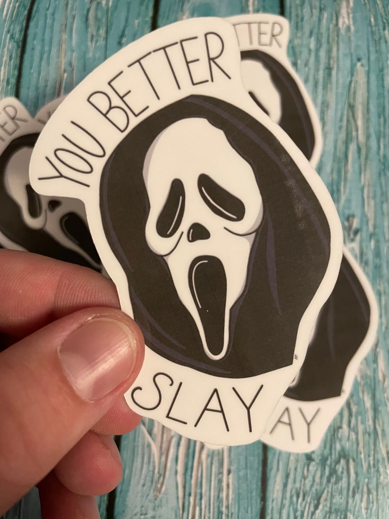Ghostface - Matte Vinyl Sticker - Decal for Laptops, Water Bottles ...