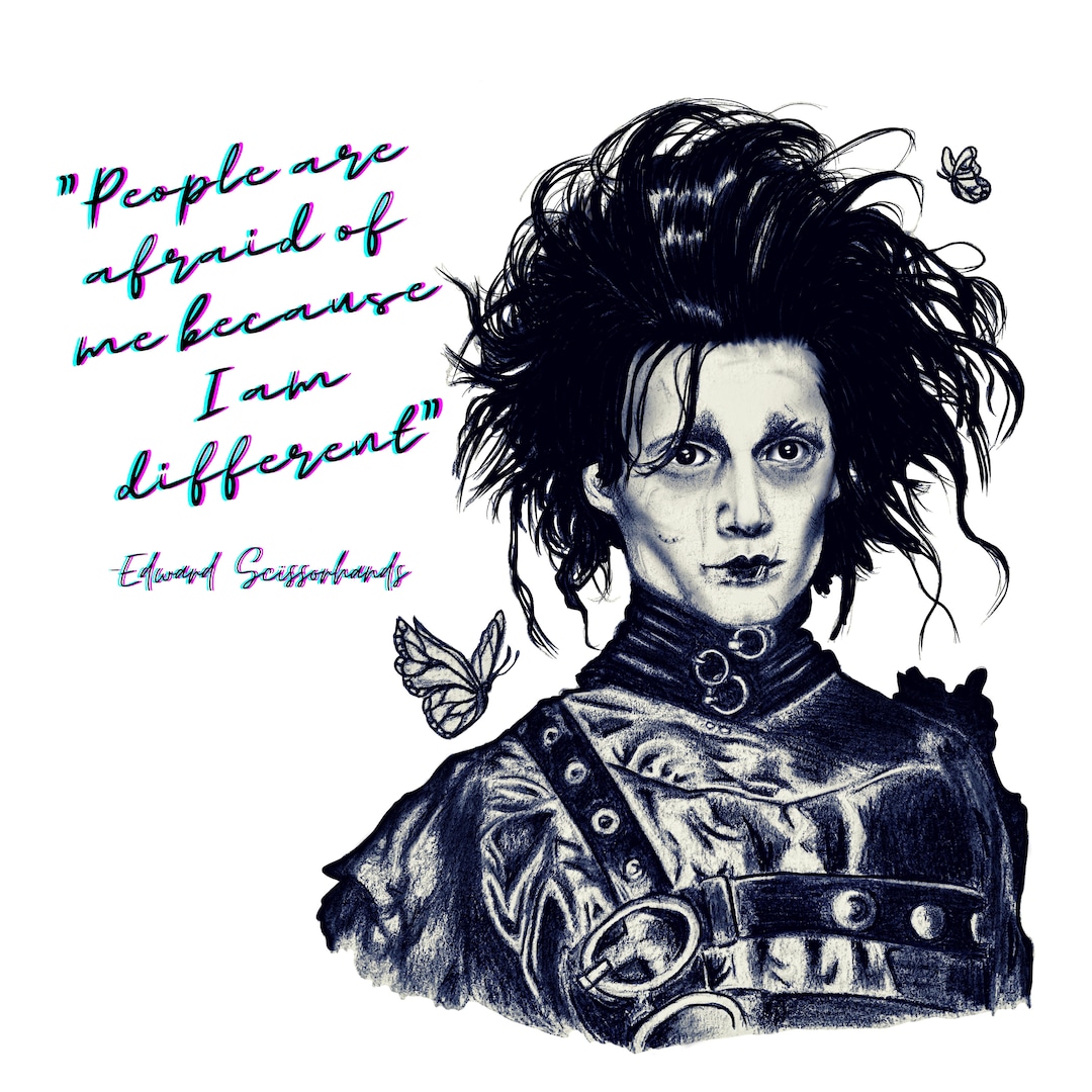 Edward Scissorhands Print, Art Printable Wall Decor Digital Download ...
