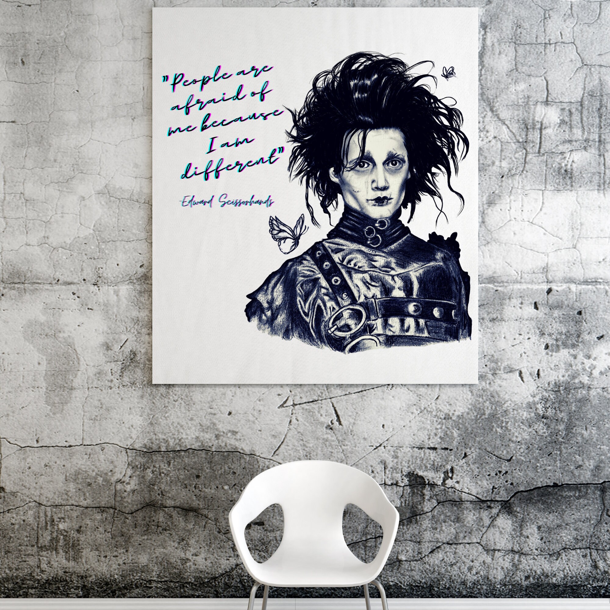 Edward Scissorhands Print, Art Printable Wall Decor Digital Download ...