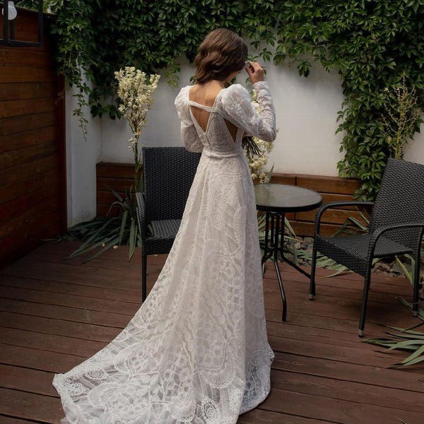 Rustic Lace Dress - Etsy