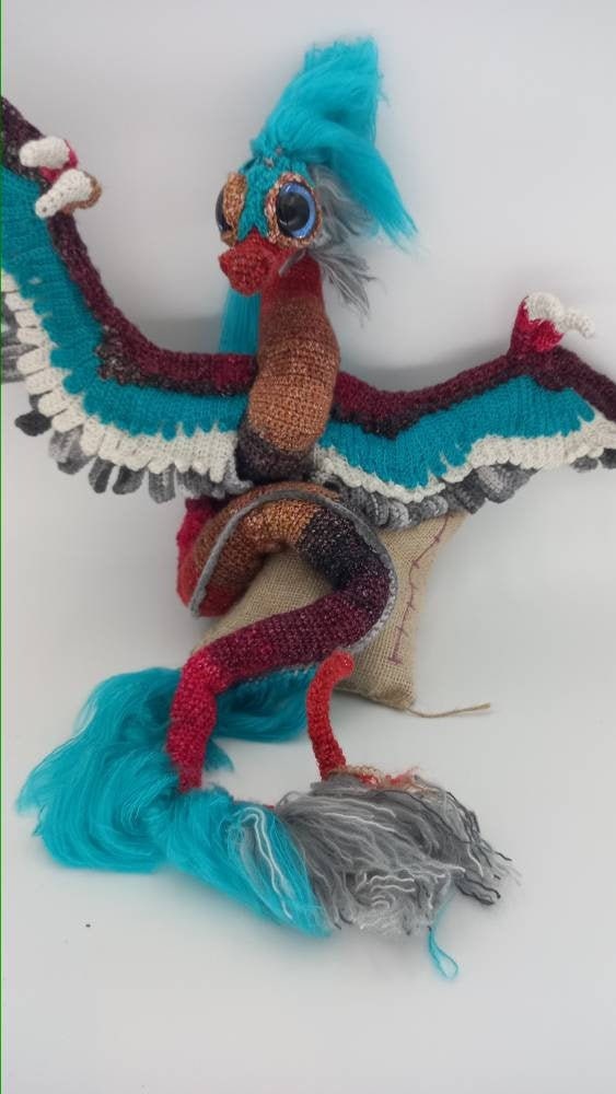 Quetzacotl Dragon Crochet Figure - Etsy