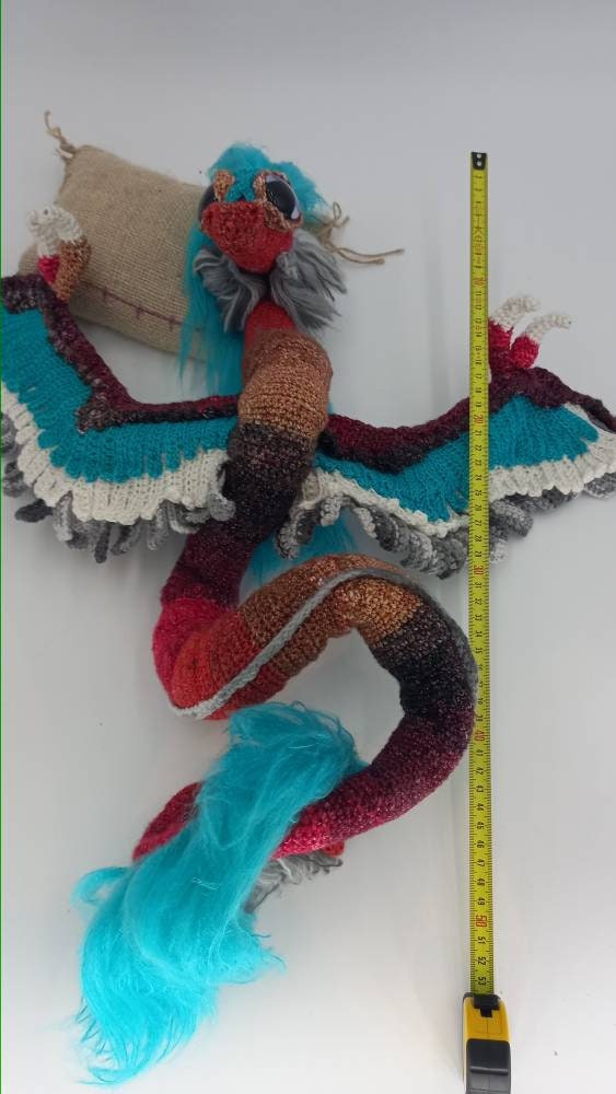 Quetzacotl Dragon Crochet Figure - Etsy