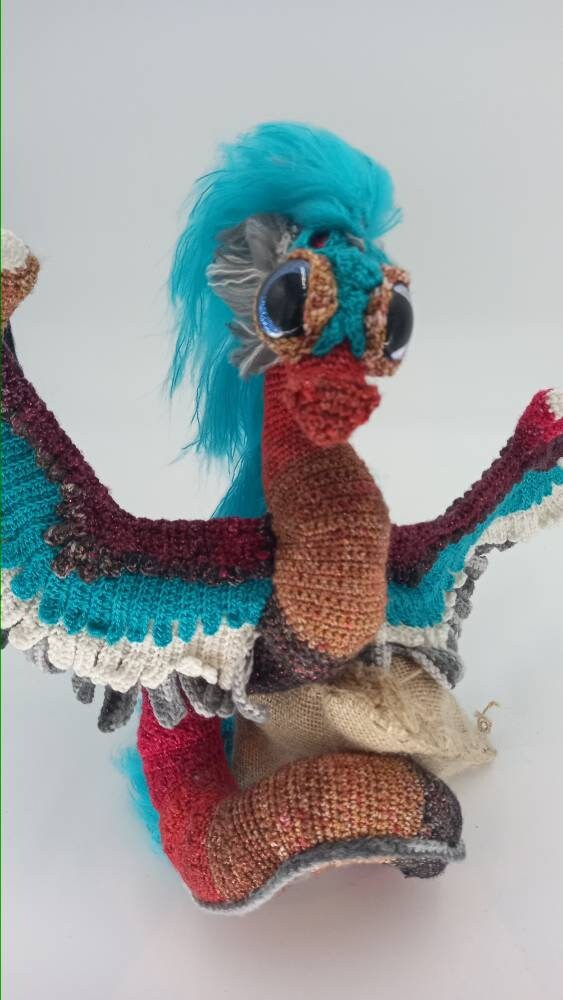 Quetzacotl Dragon Crochet Figure - Etsy