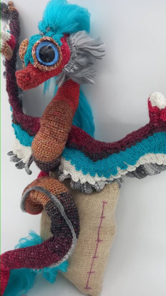 Quetzacotl Dragon Crochet Figure - Etsy