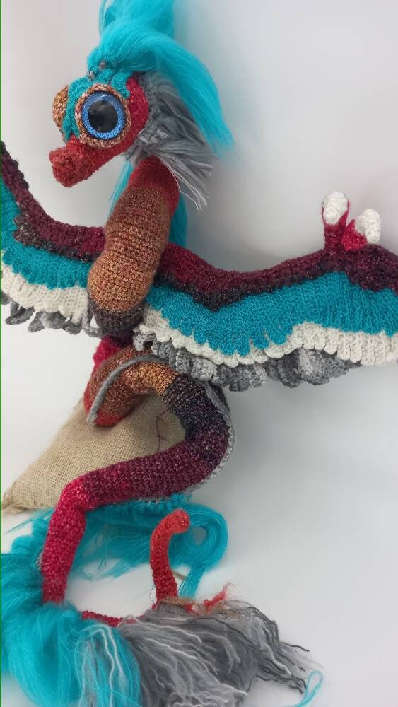 Quetzacotl Dragon Crochet Figure - Etsy