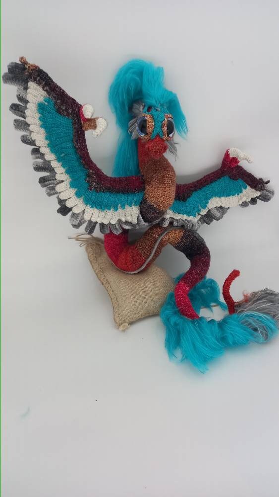 Quetzacotl Dragon Crochet Figure - Etsy