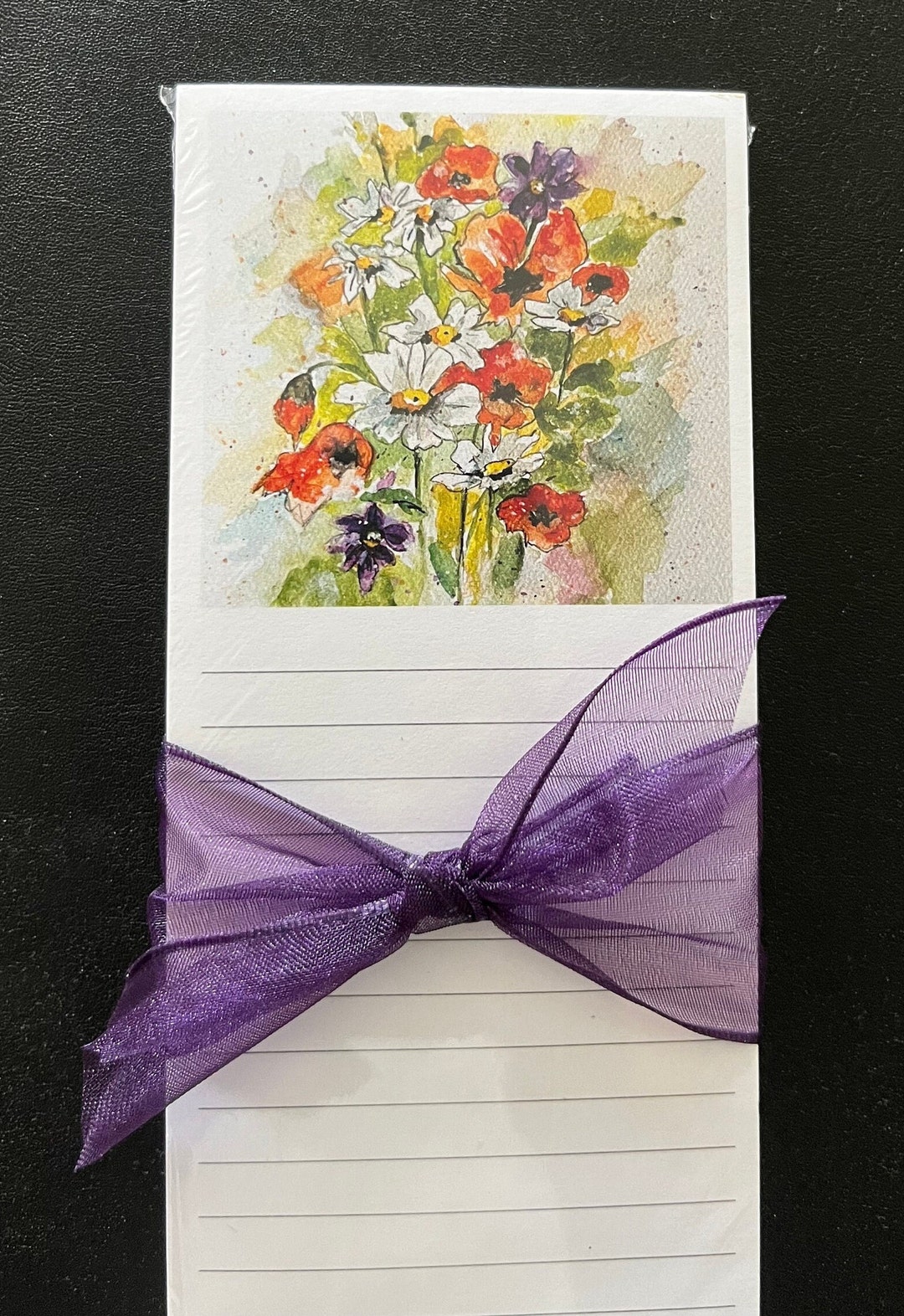 Floral Watercolor Lined Tablet: Magnetic Notepad - Etsy