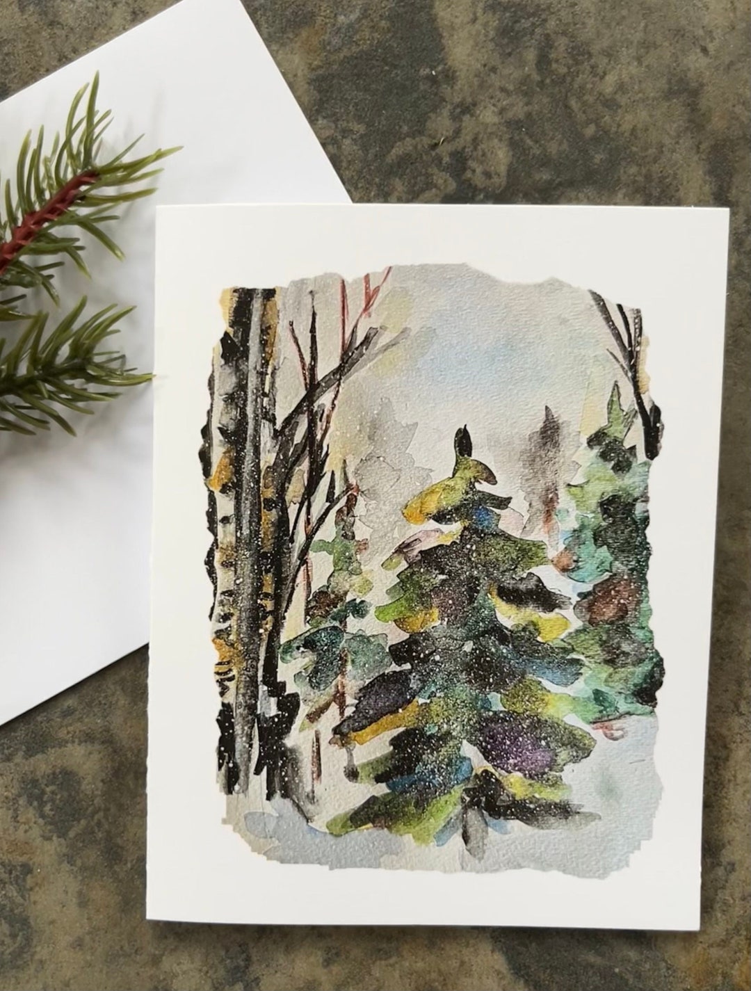 Note Cards, Boxed Note Cards, Winter Note Cards, Tree, Birch Trees ...
