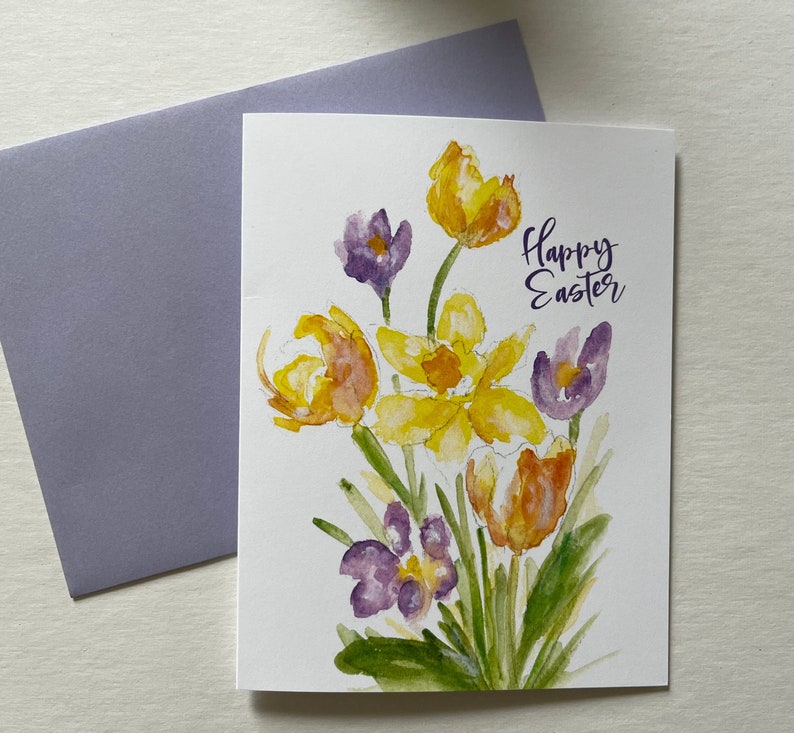 Easter Cards, Spring Flowers, Boxed Easter Cards, Daffodils, Tulips ...