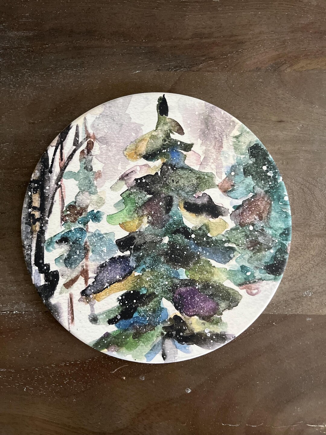 Trivet, Winter Trivet, Trees, Winter Trees, Christmas Trivet, Holiday ...