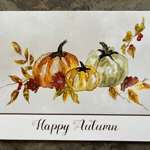 Note Cards, Boxed Note Cards, Fall Note Cards, Pumpkins, Happy Autumn ...