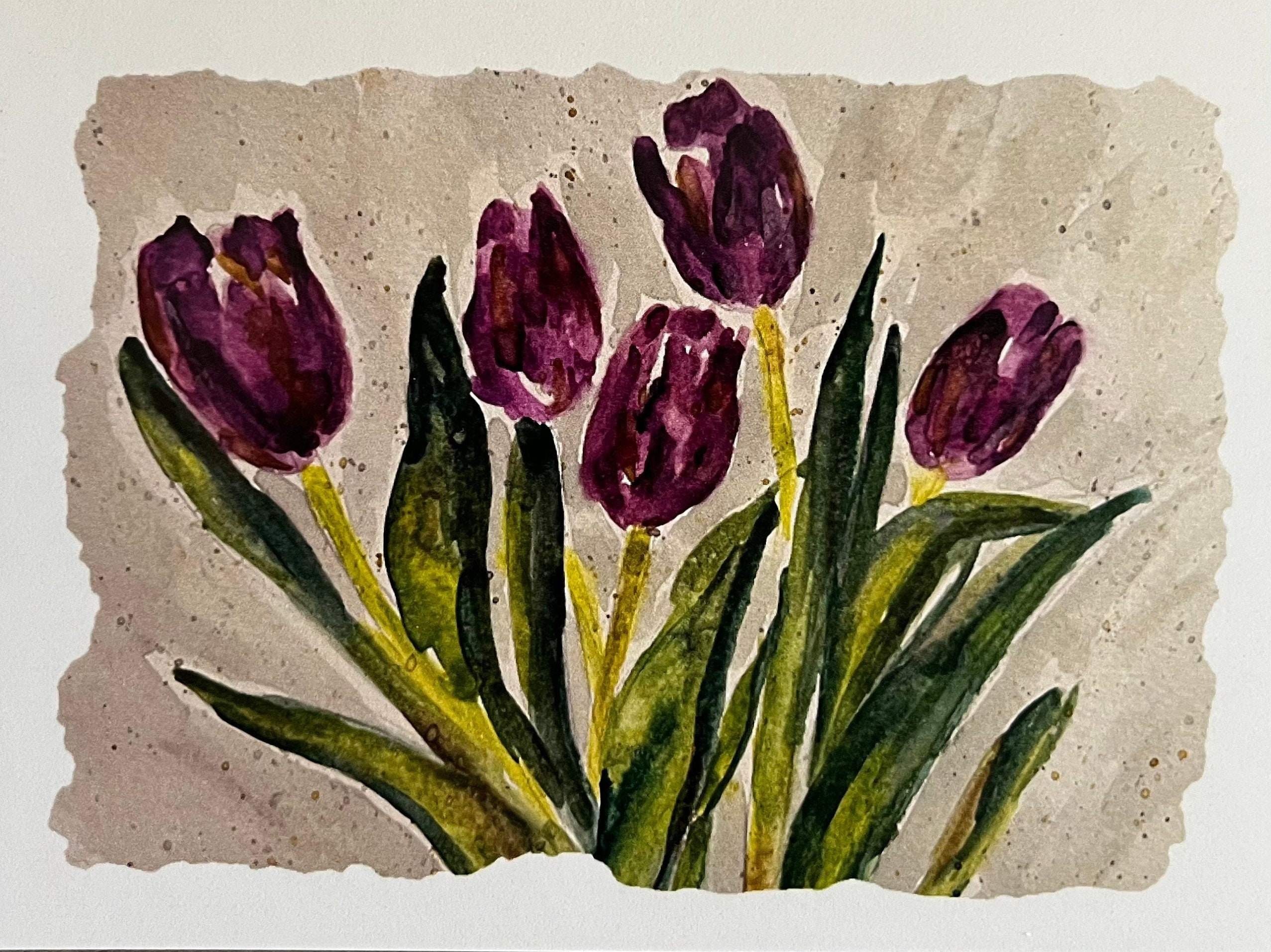 Note Cards, Blank Note Cards, Tulip Note Cards, Purple Tulip Note Cards ...