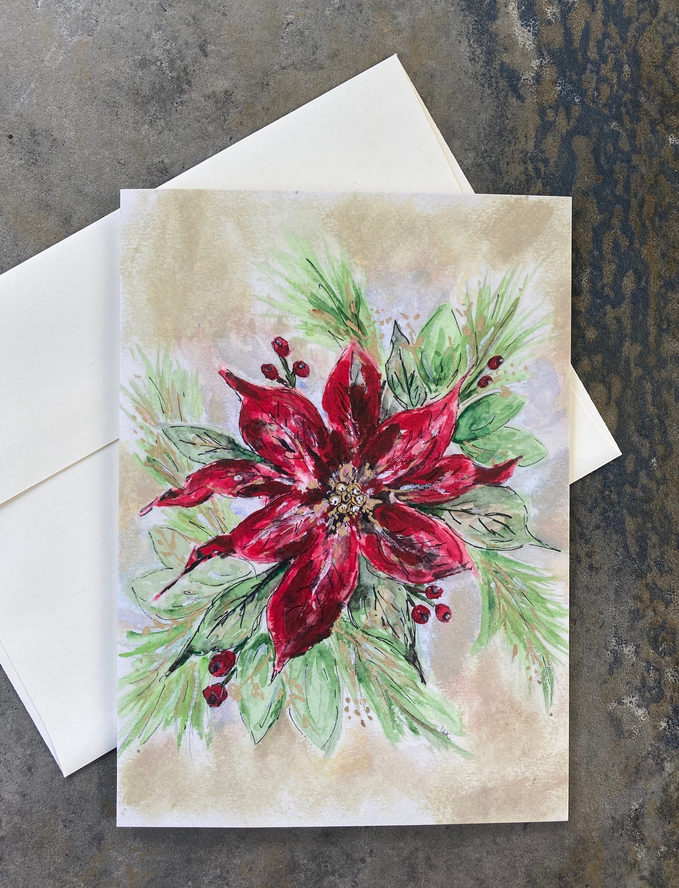 Christmas Cards, Poinsettia Christmas Cards, Holiday Cards, Greeting Cards, Red, Poinsettia ...