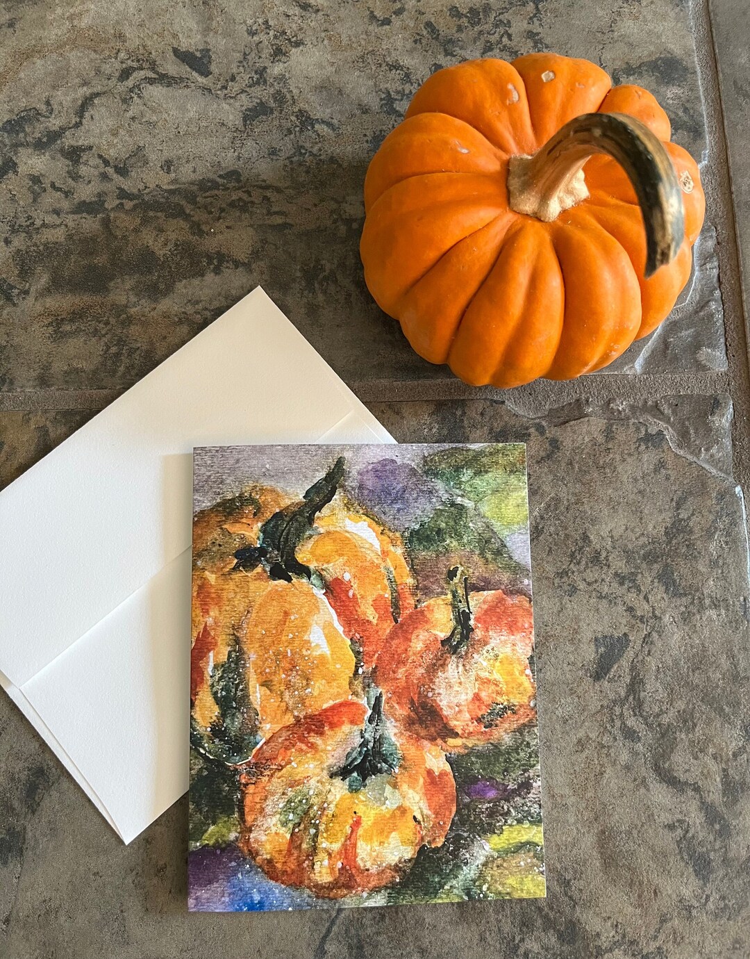 Pumpkin Note Cards,cards, Pumpkin Watercolor Note Cards, Pumpkin Note ...
