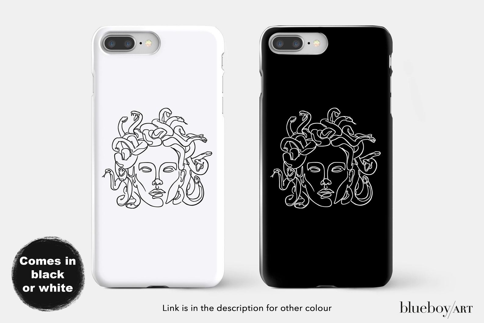 Medusa Line Art Iphone Case Snake Phone Case White Iphone - Etsy UK