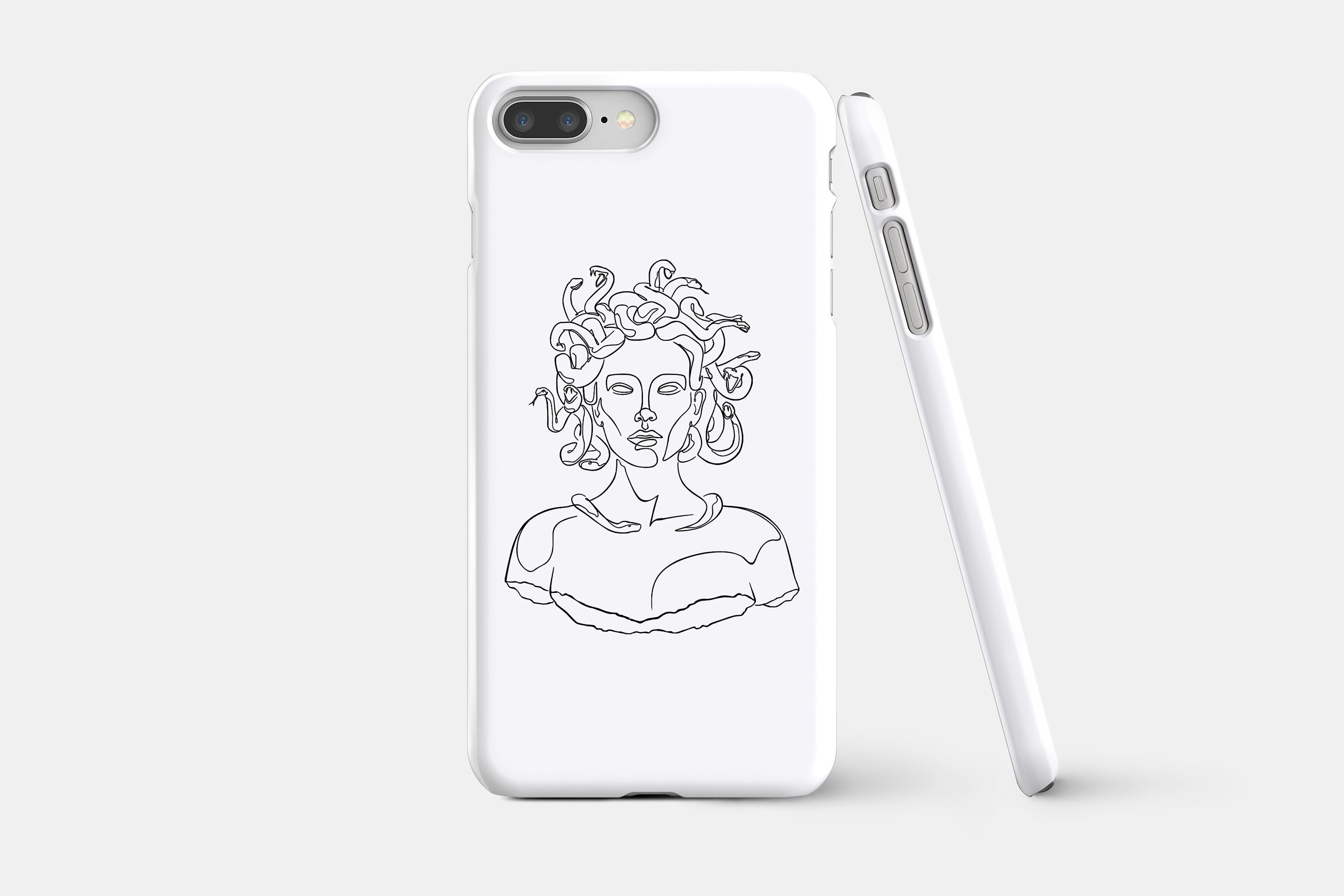 Medusa Line Art Iphone Case Snake Phone Case White Iphone - Etsy Australia