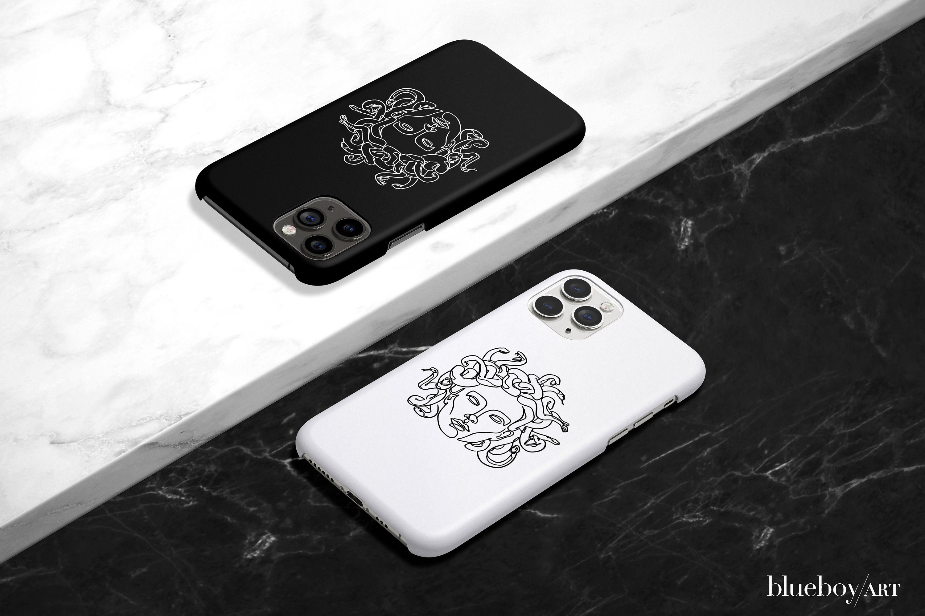 Medusa Line Art Iphone Case Snake Phone Case White Iphone - Etsy UK