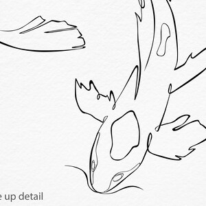 Minimal Fish Pisces Line Drawing Print Watercolour Wall Art Printable ...