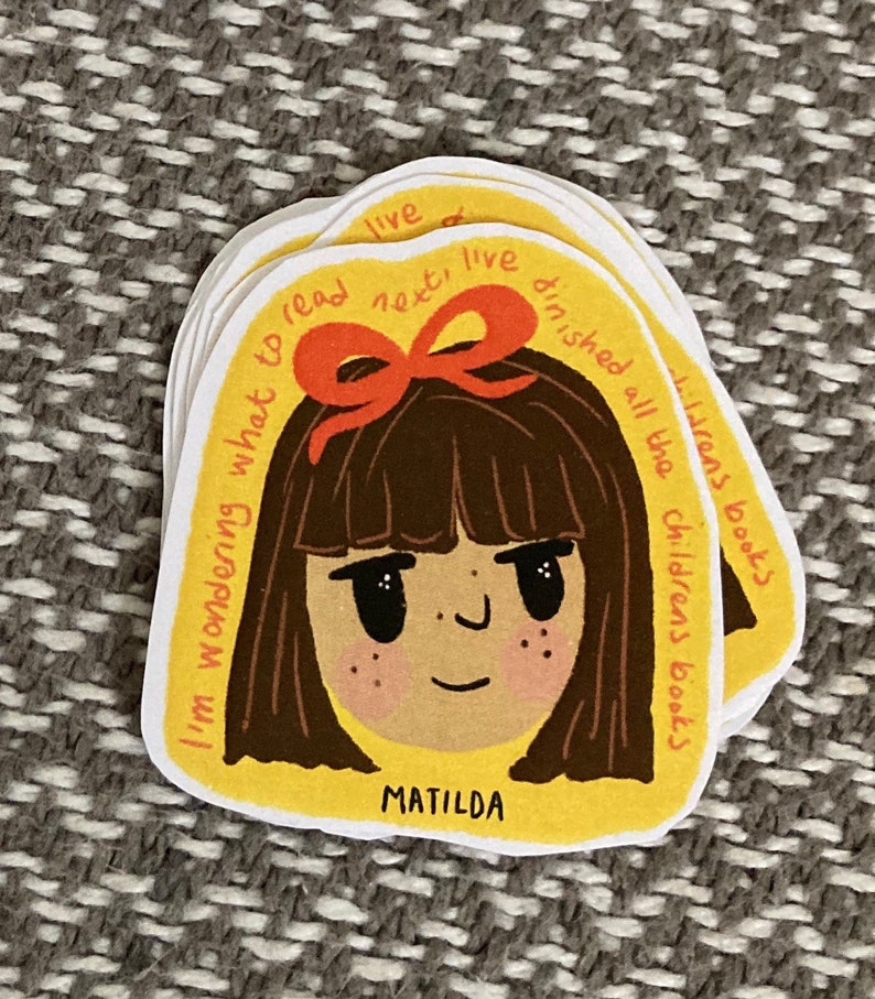 Girls of Books Sticker Matilda Paper Sticker - Etsy
