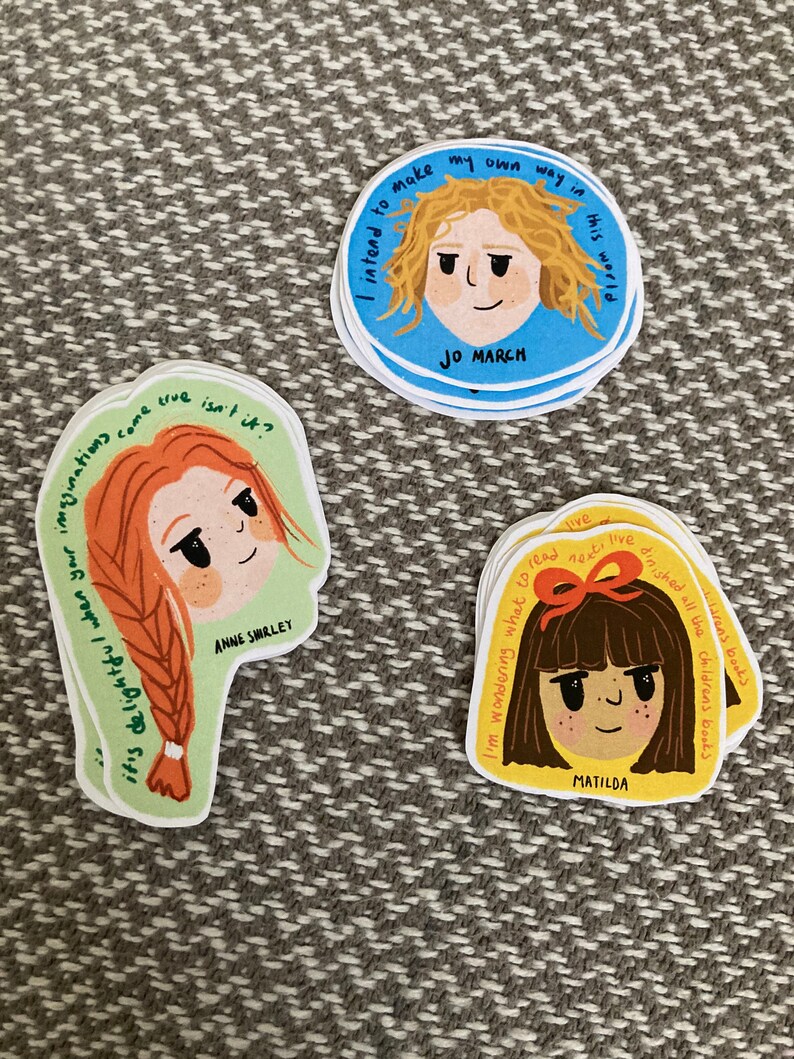Girls of Books Sticker Matilda Paper Sticker - Etsy
